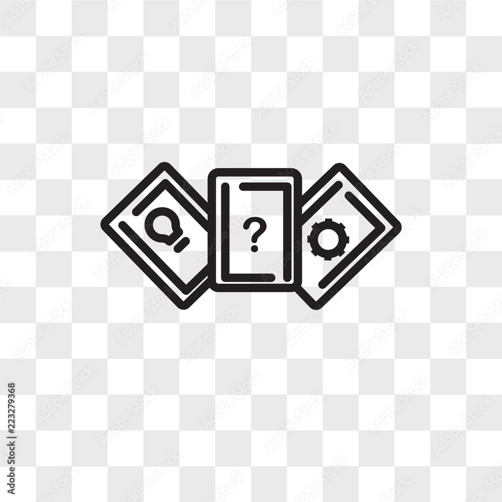 Memory Board Games vector icon isolated on transparent background ...