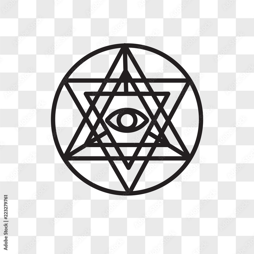 Sri yantra vector icon isolated on transparent background, Sri yantra ...