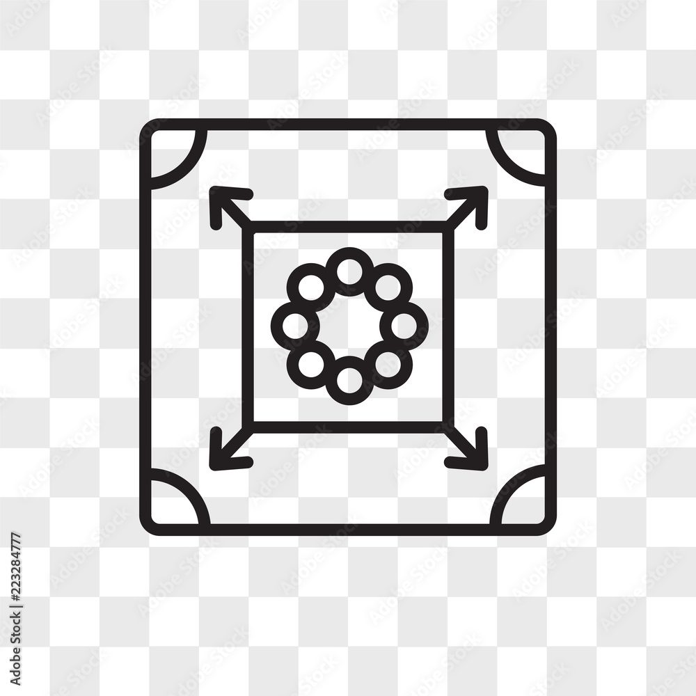 Carrom vector icon isolated on transparent background, Carrom logo ...