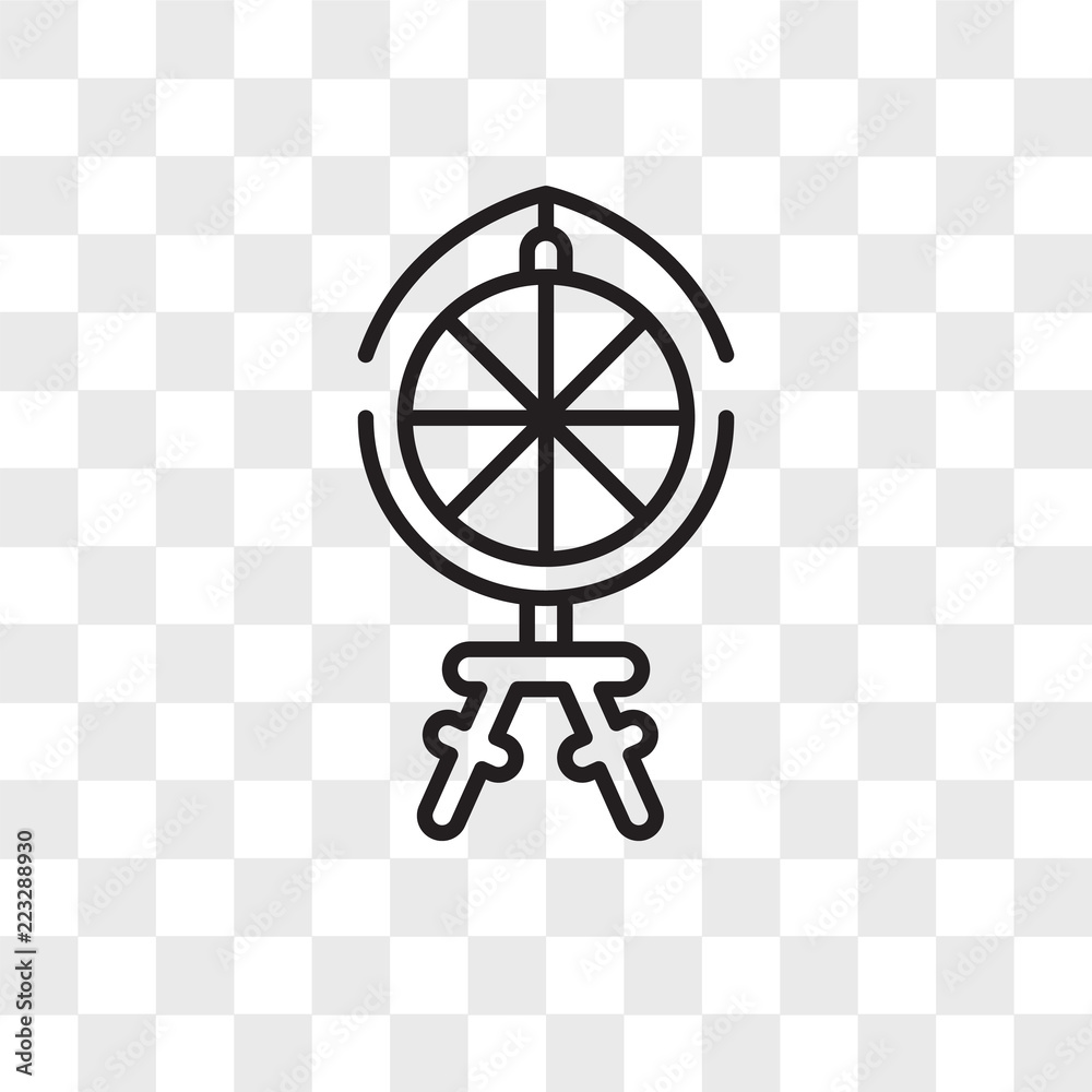 Stock-Vektorgrafik „Spinning wheel vector icon isolated on transparent ...