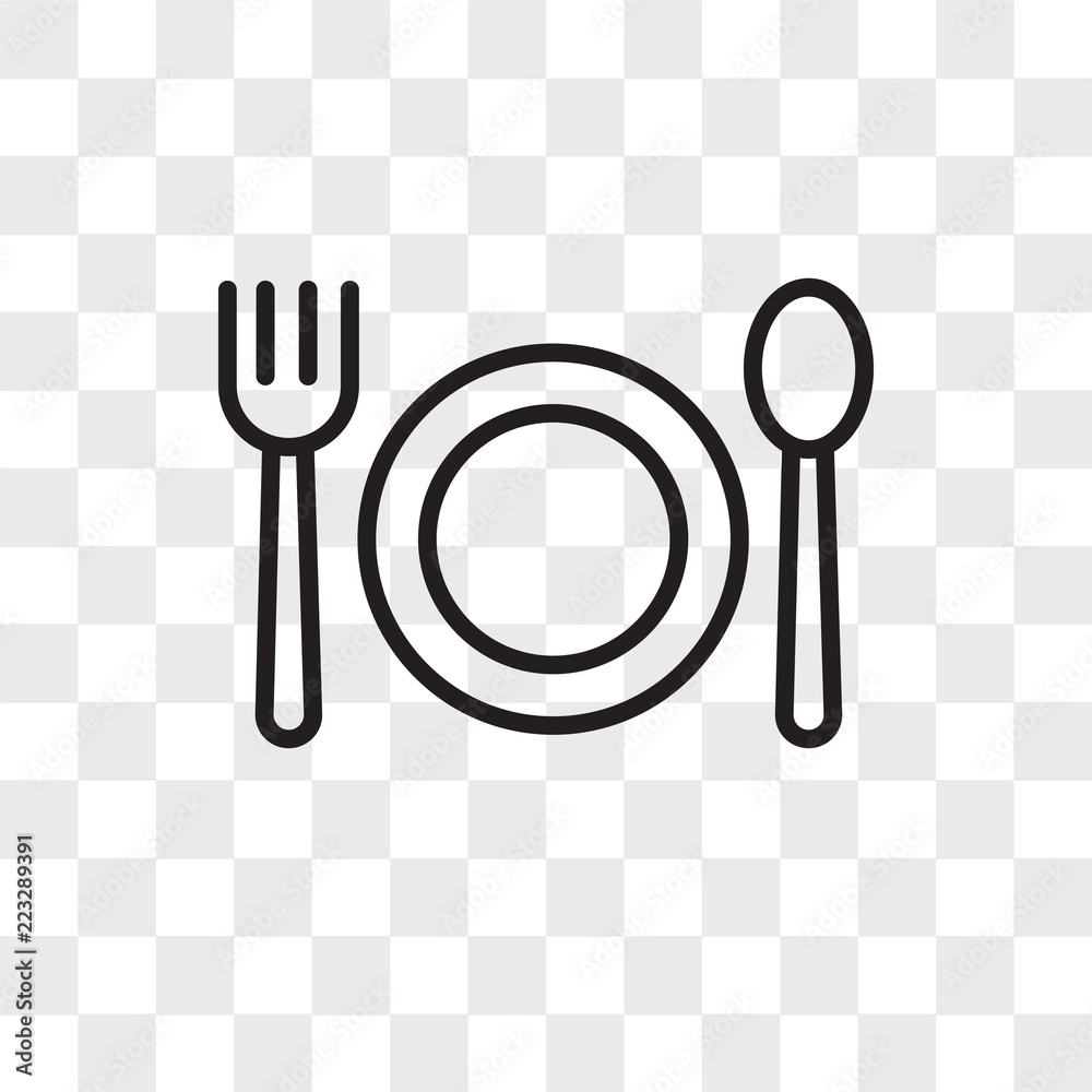 Restaurant vector icon isolated on transparent background, Restaurant ...