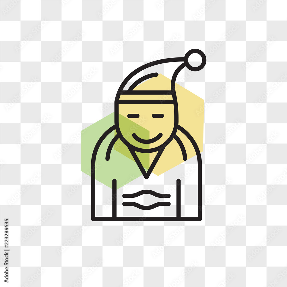 Elf vector icon isolated on transparent background, Elf logo design ...