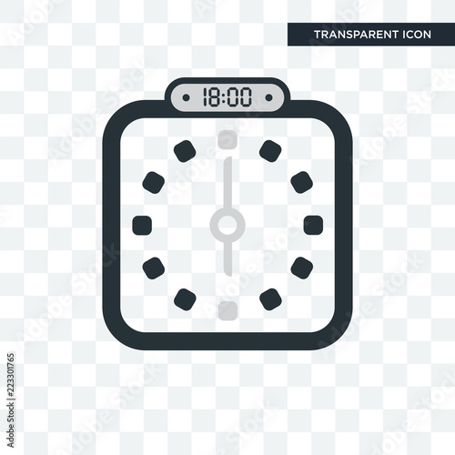 The 18:00, 6pm vector icon isolated on transparent background, The 18: ...