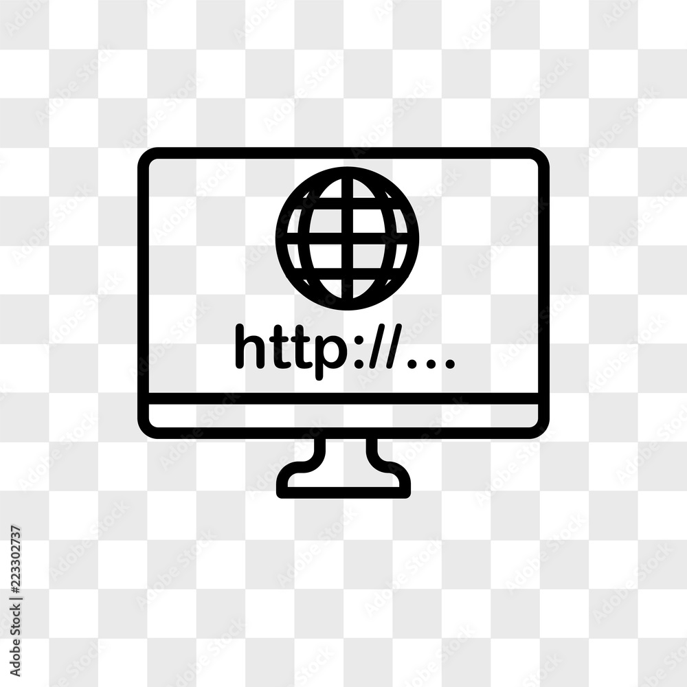Website vector icon isolated on transparent background, Website logo ...