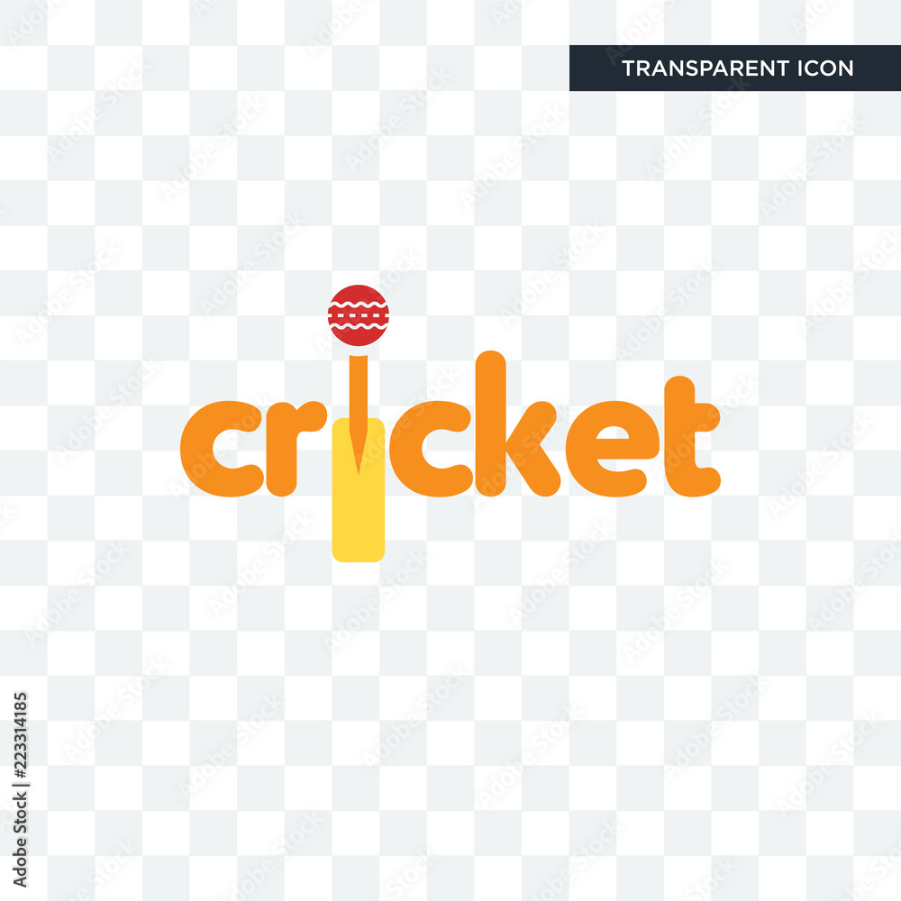 cricket vector icon isolated on transparent background, cricket logo ...