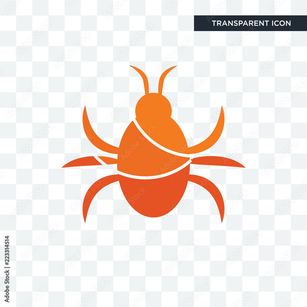 cockroach vector icon isolated on transparent background, cockroach ...
