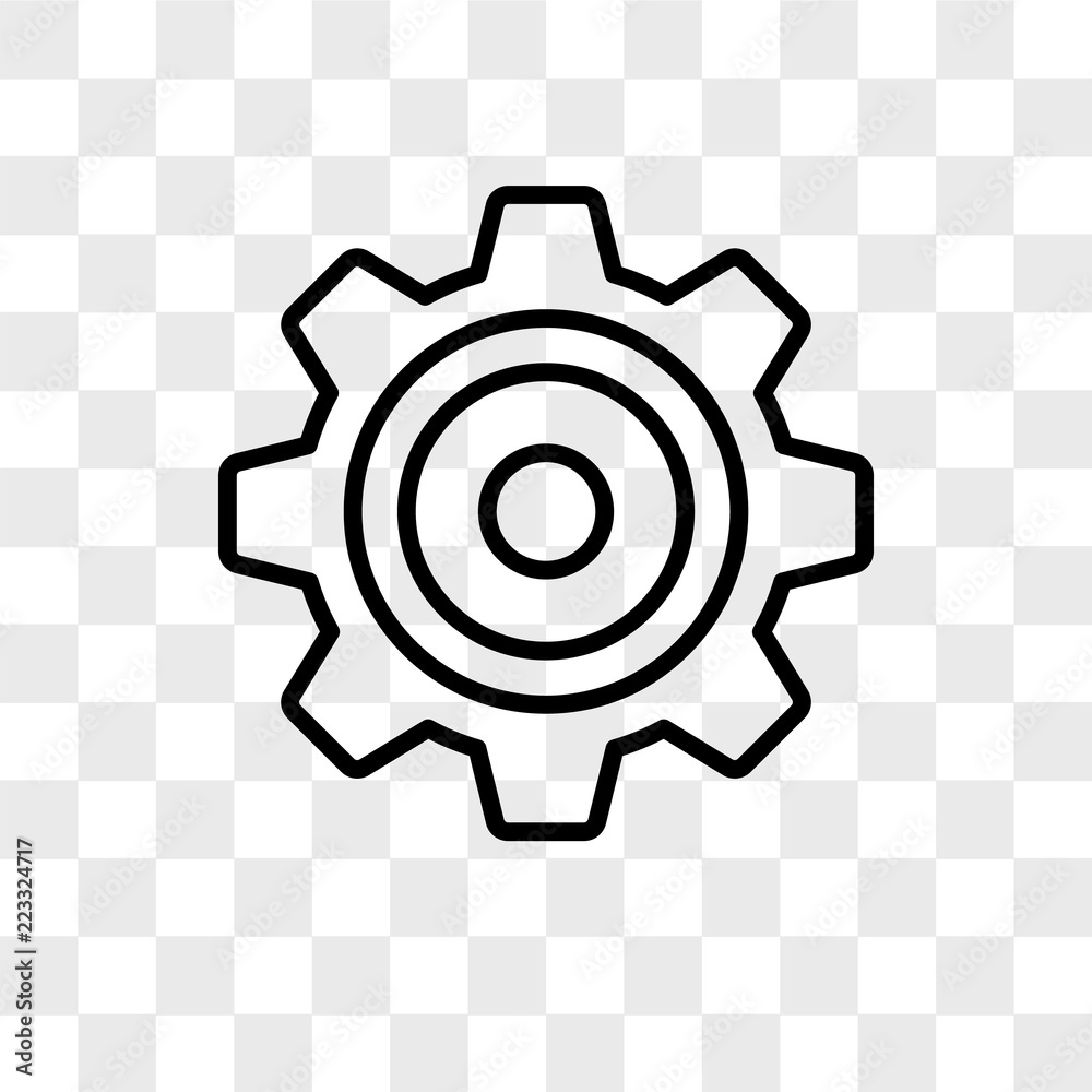 Settings vector icon isolated on transparent background, Settings logo ... Settings vector icon isolated on transparent background, Settings logo ...