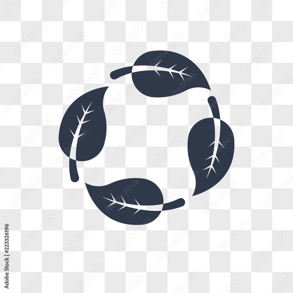 Recycling vector icon isolated on transparent background, Recycling ...