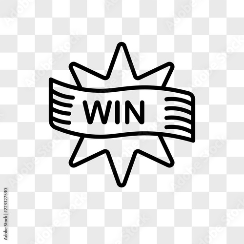 Win vector icon isolated on transparent background, Win logo design ...