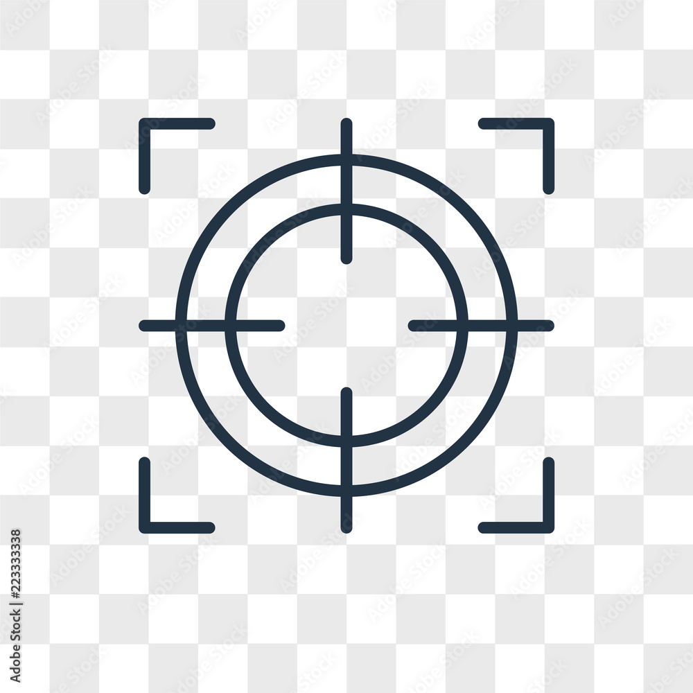 Target vector icon isolated on transparent background, Target logo ...