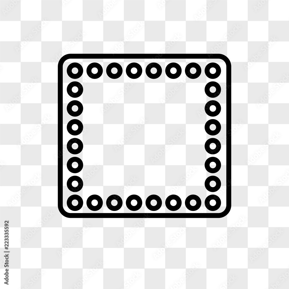 Dot Square vector icon isolated on transparent background, Dot Square ...