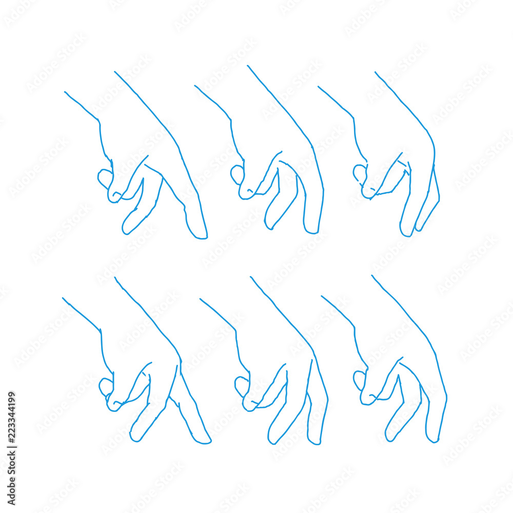 Hand Walk Cycle Sequence Drawing Stock Vector | Adobe Stock