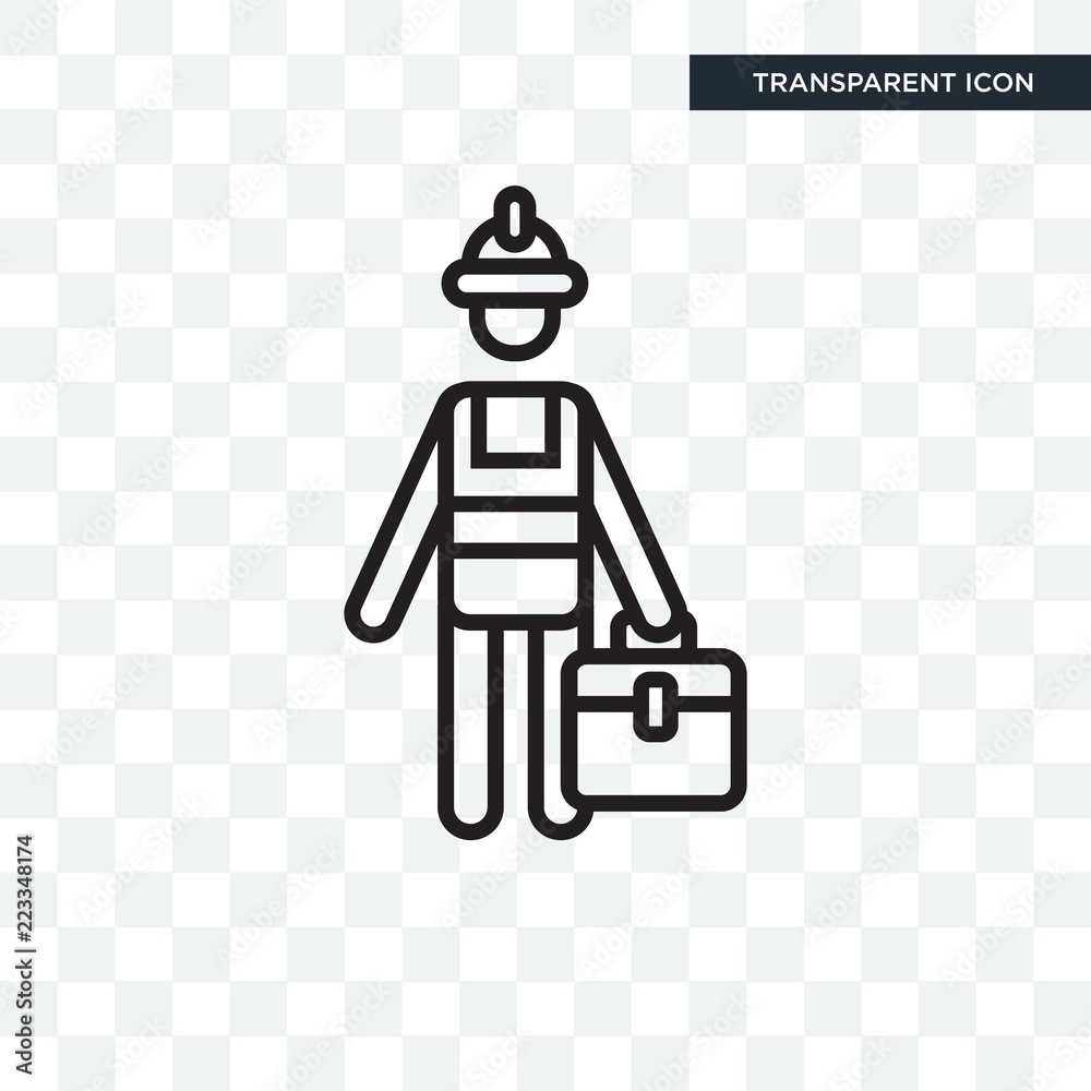 Stock-Vektorgrafik „Toolbox vector icon isolated on transparent ...