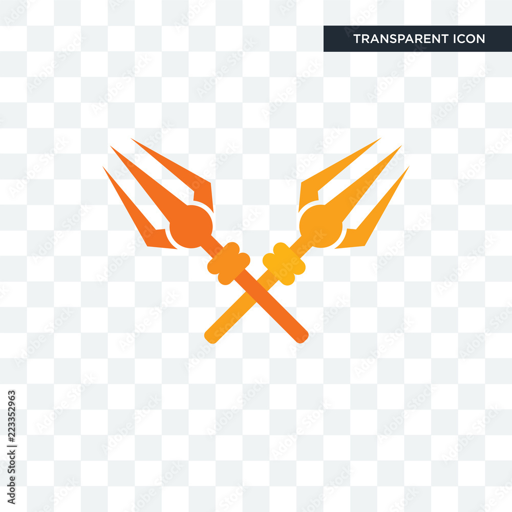 trishul vector icon isolated on transparent background, trishul logo ...