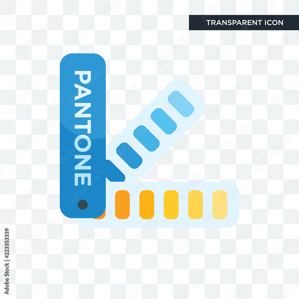 Pantone vector icon isolated on transparent background, Pantone logo ...