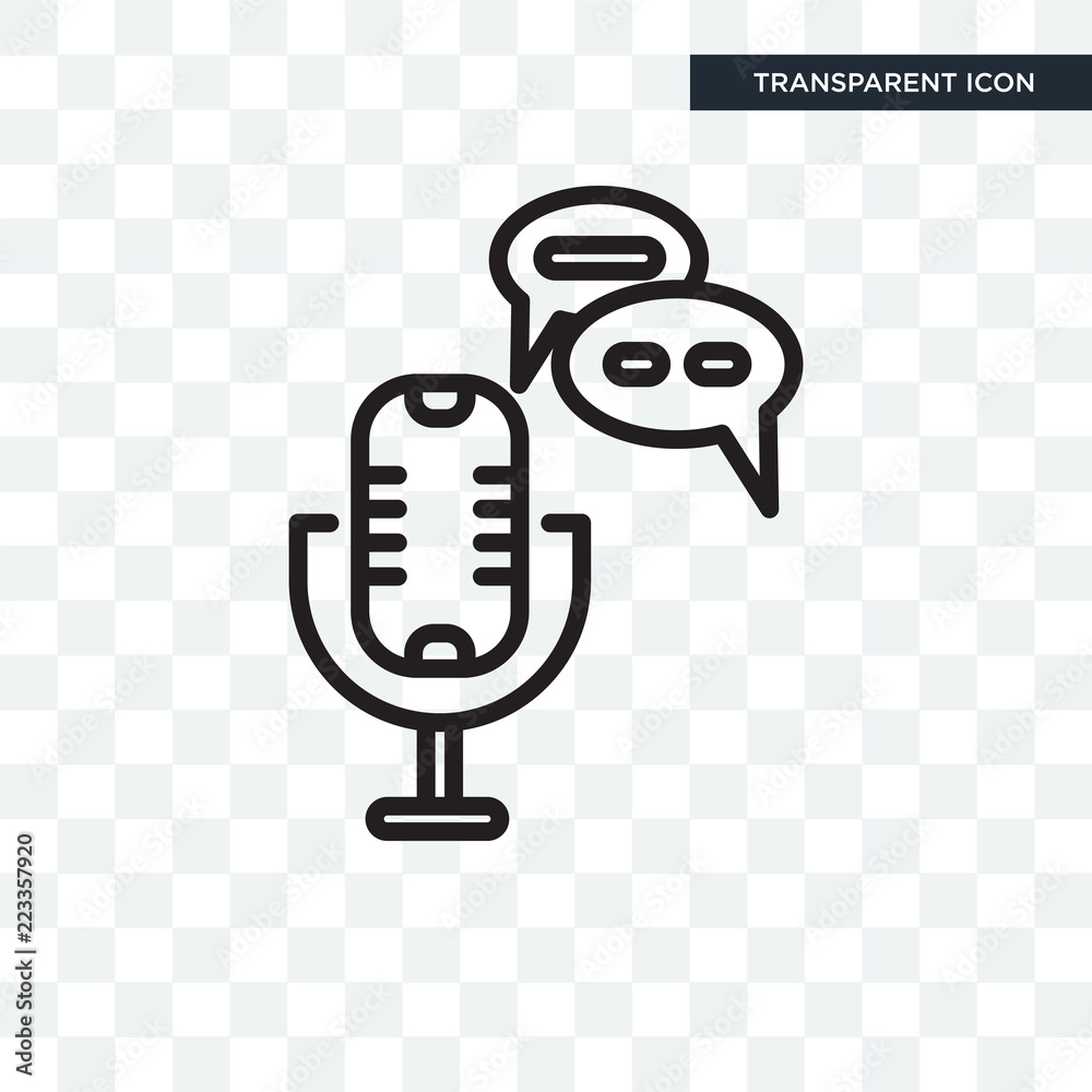 Voice recording vector icon isolated on transparent background, Voice ...