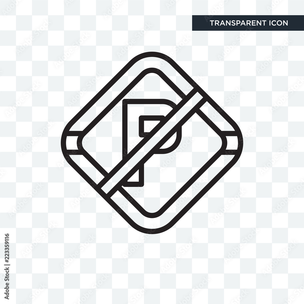 No parking vector icon isolated on transparent background, No parking ...