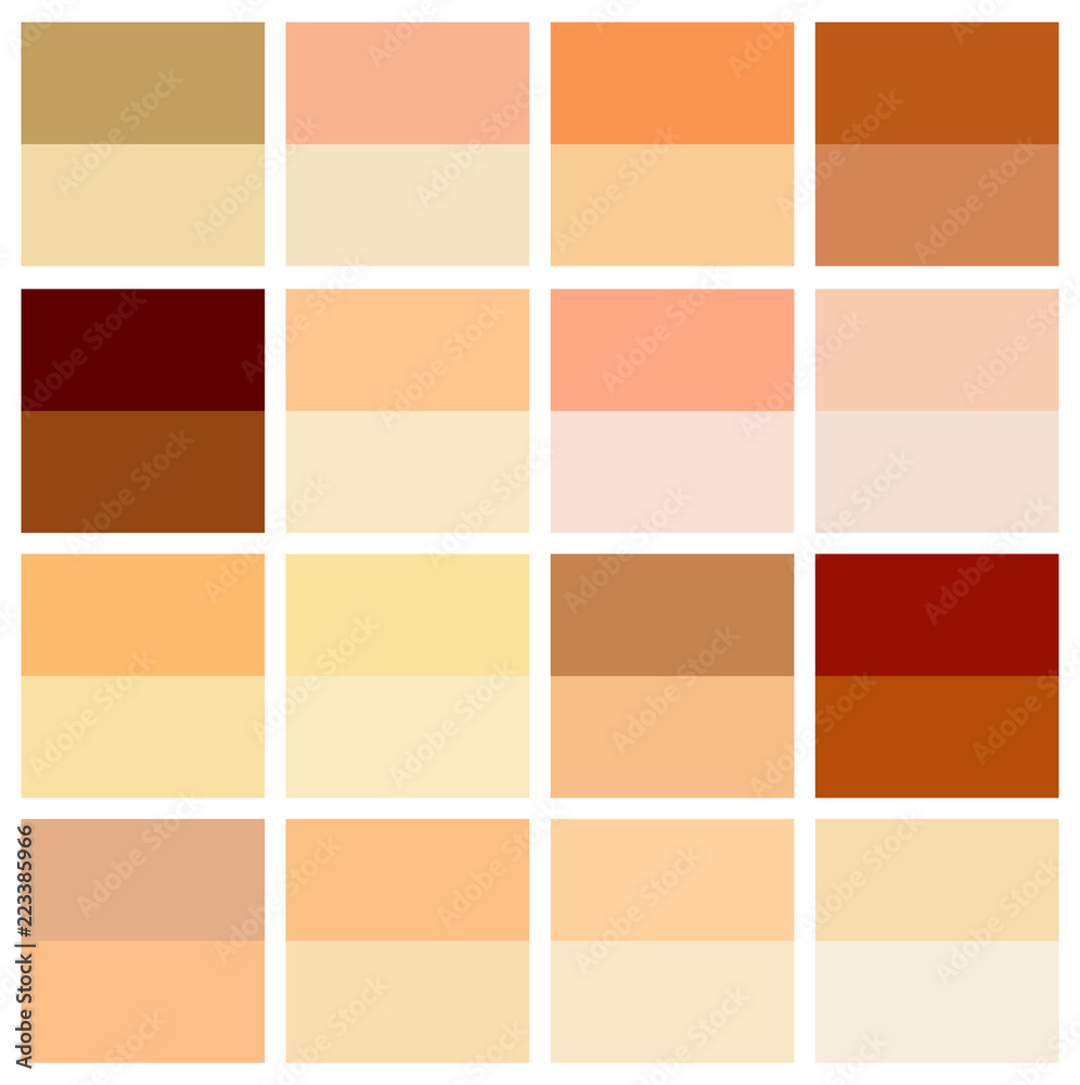 Skin tone color chart. Human skin texture color infographic palette ...
