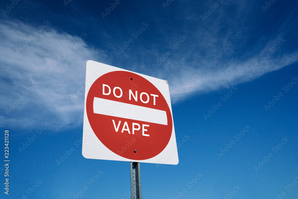 Anti vaping or electronic cigarette smoking sign illustration concept ...