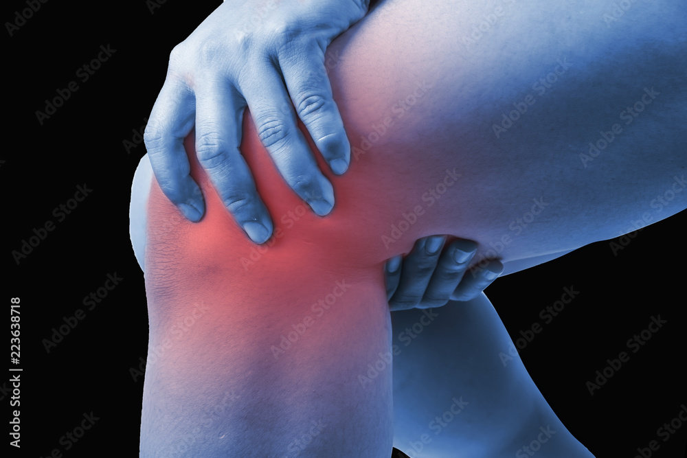 knee injury in humans .knee pain,joint pains people medical, mono tone ...
