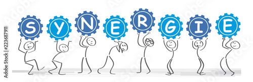 Synergien nutzen - zusammenarbeit im Team - Strichmännchenhalten ...