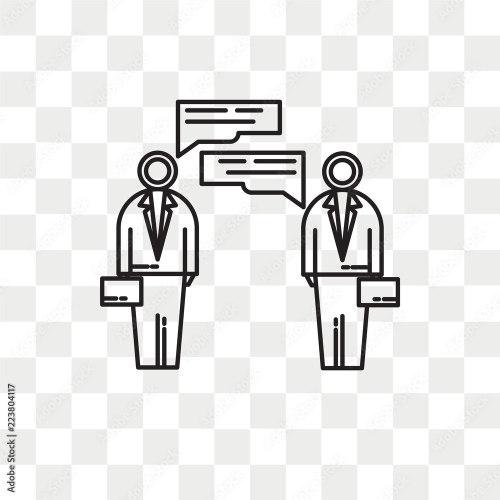 Conversation vector icon isolated on transparent background ...