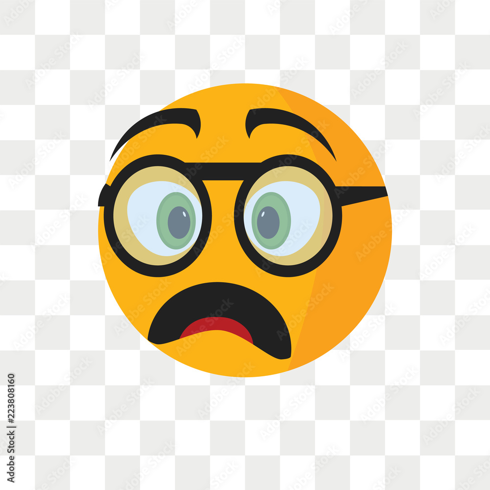 Hypnotized smile vector icon isolated on transparent background ...