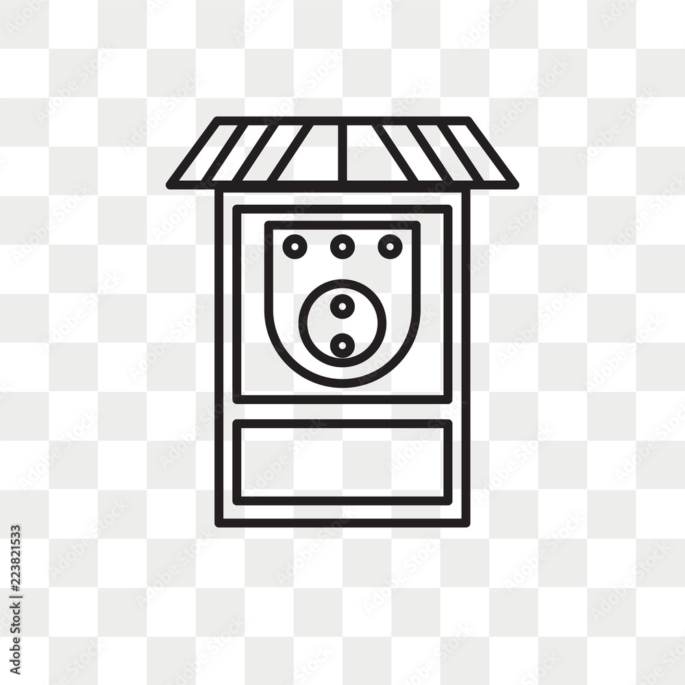 Skee ball vector icon isolated on transparent background, Skee ball ...