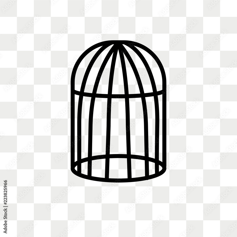 Cage vector icon isolated on transparent background, Cage logo design ...