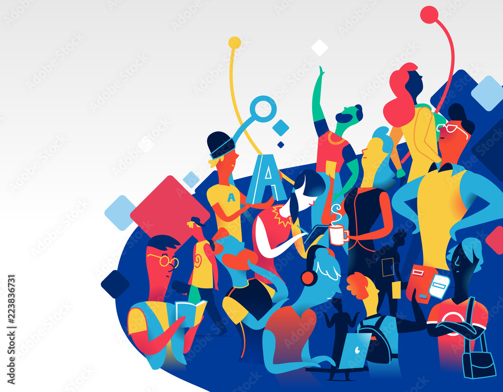 Community of talented people Stock Vector | Adobe Stock