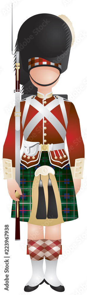 Scottish Highland Infantry Regiment of the Line soldier. The 78th ...