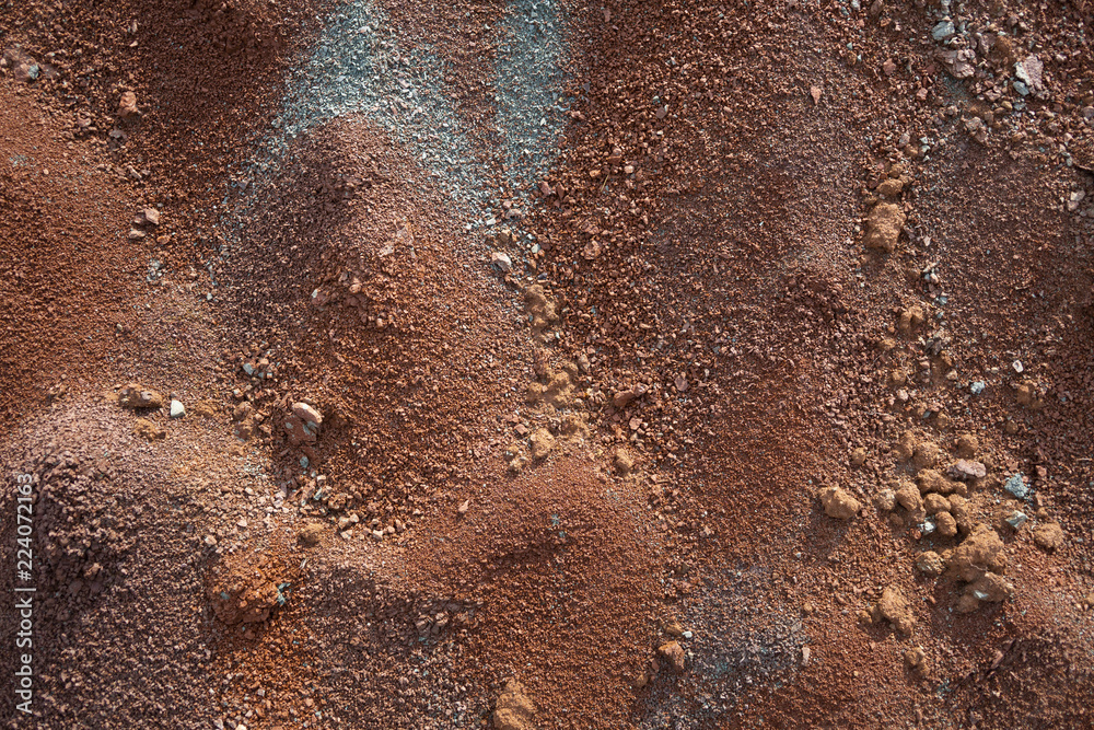 Red earth or soil background. Tropical laterite soil background of red ...