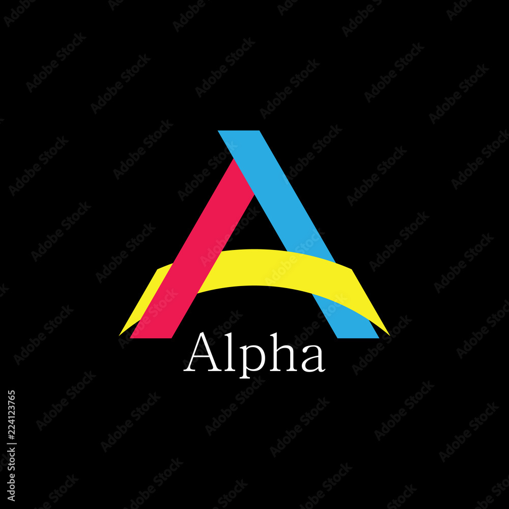 letter a alpha logo vector Stock Vector | Adobe Stock