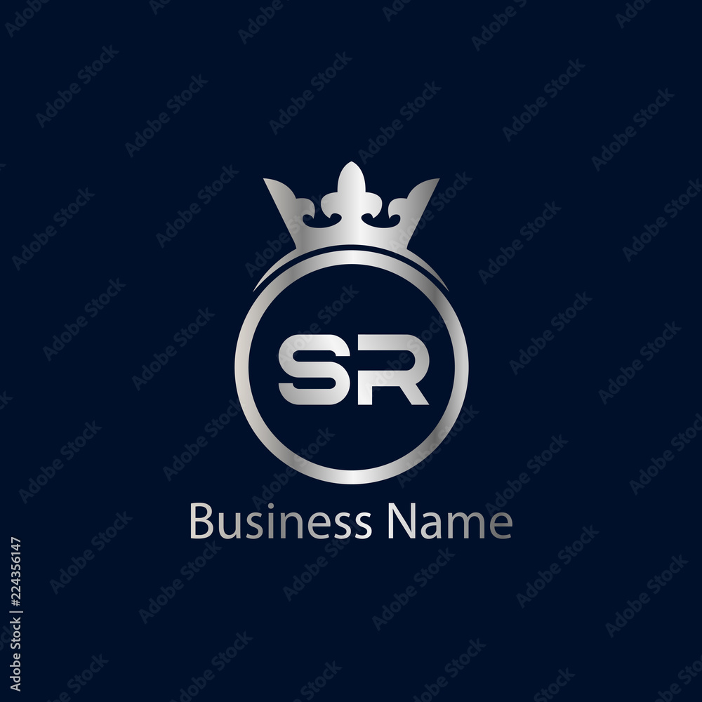 Initial Letter SR Logo Template Design Stock Vector | Adobe Stock