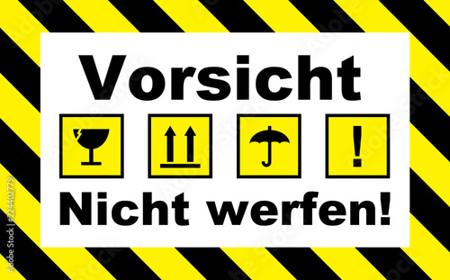 vorsicht nicht werfen warnhinweisetiketten – kaufen Sie diese ...
