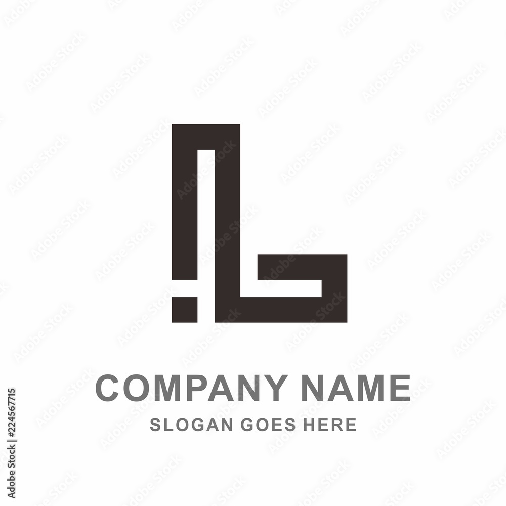 Monogram Letter L Geometric Square Architecture Interior Construction ...