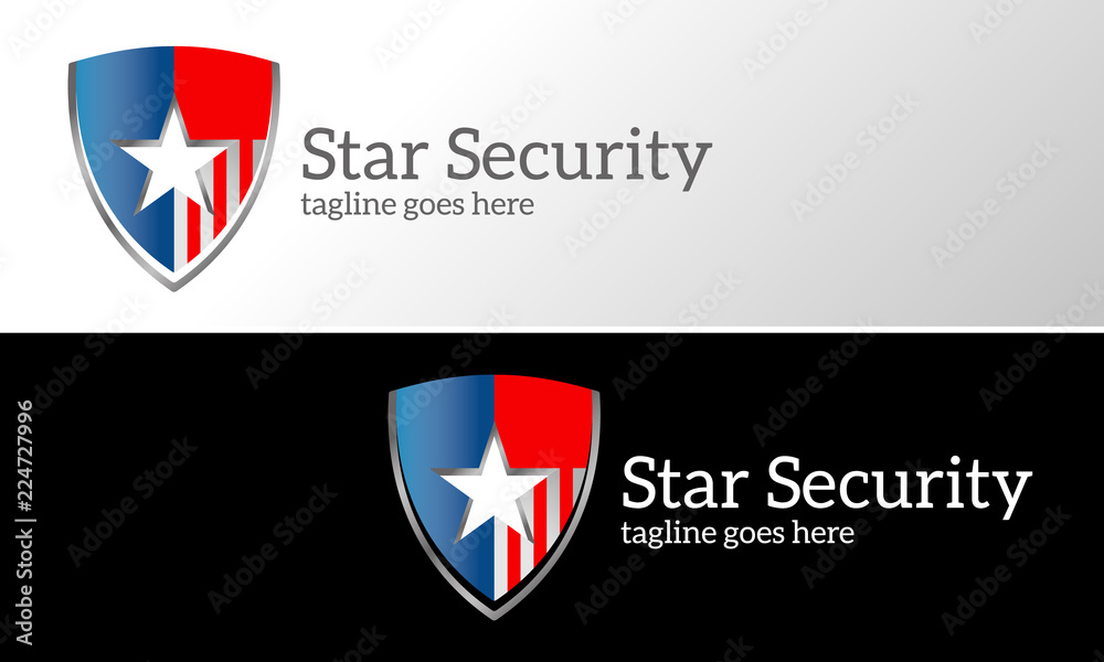 star shield security logo template Stock Vector | Adobe Stock