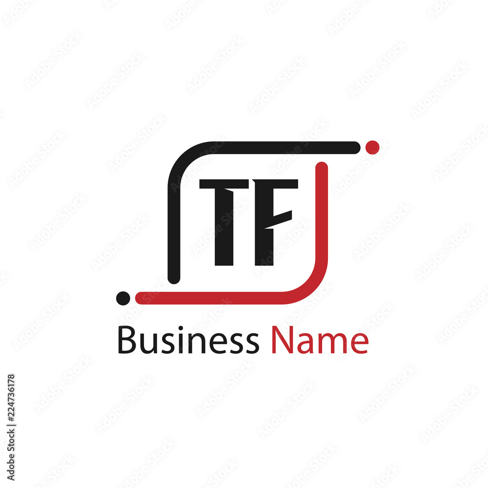 Initial Letter TF Logo Template Design Stock Vector | Adobe Stock