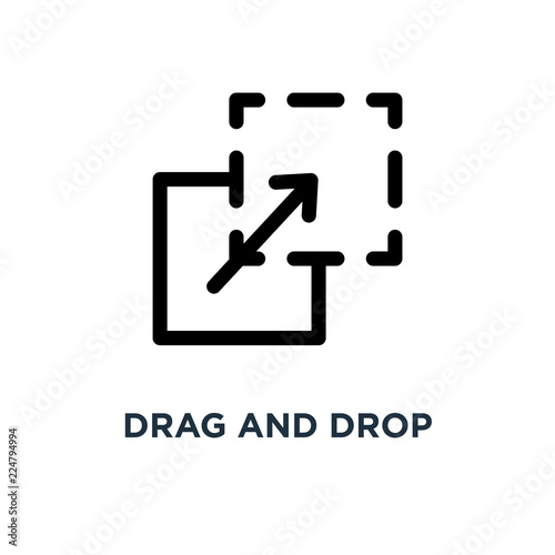 drag and drop icon. drag and drop concept symbol design, vector Vetor ...