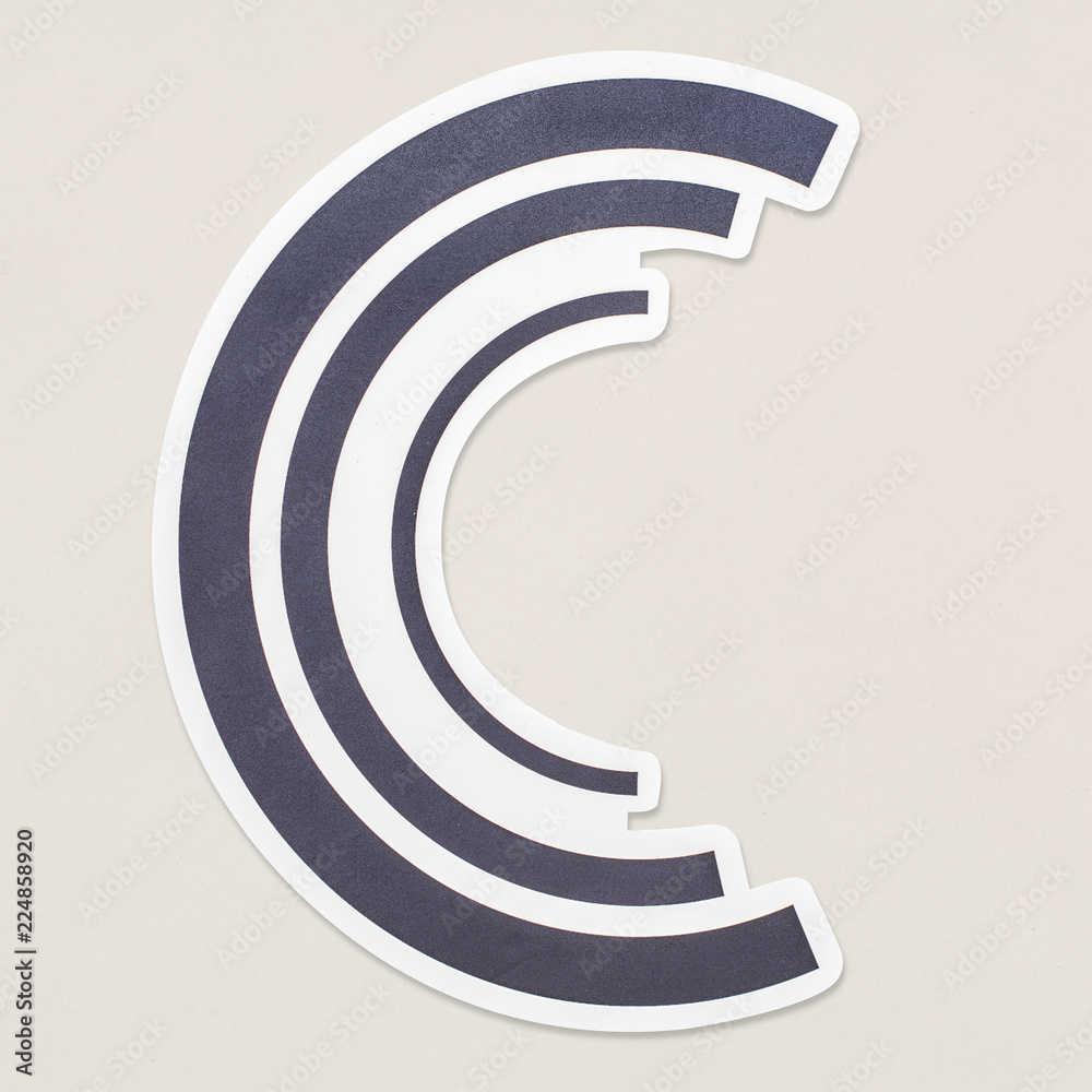 English alphabet letter C icon isolated Stock Illustration | Adobe Stock