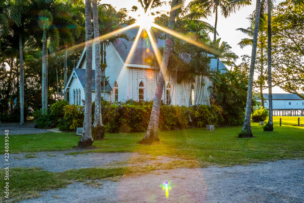 St Mary's by the sea church in tropical setting Stock Photo | Adobe Stock