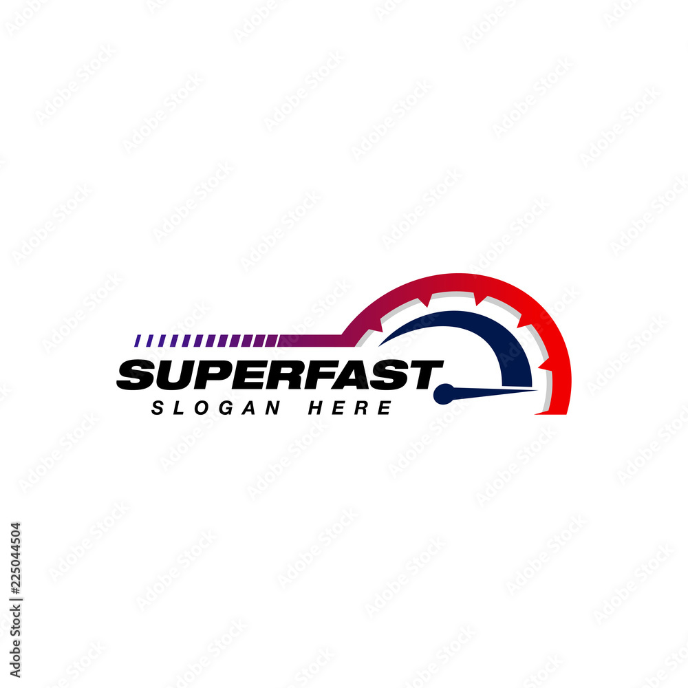 speed vector logo design. speedometer icon symbol design template Stock ...