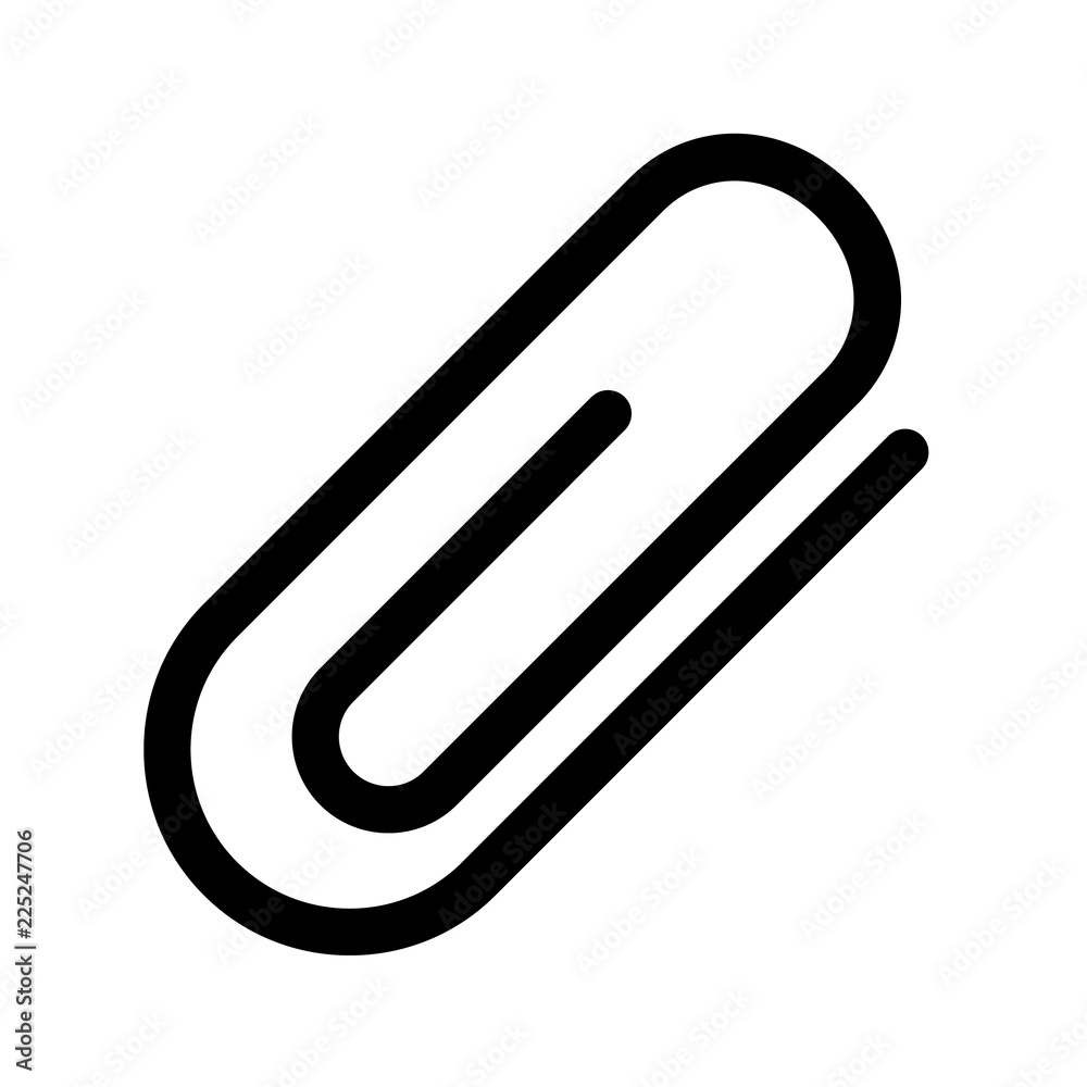 Attachment icon. Paper clip symbol. Calendar, chart and checklist signs ...