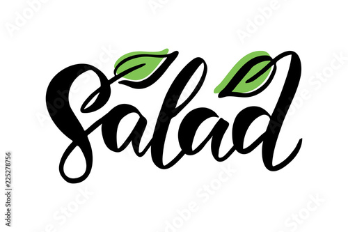 Salad lettering typography Stock Vector | Adobe Stock