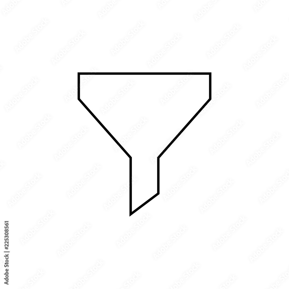 Filter icon vector isolated on white background, Filter transparent ...