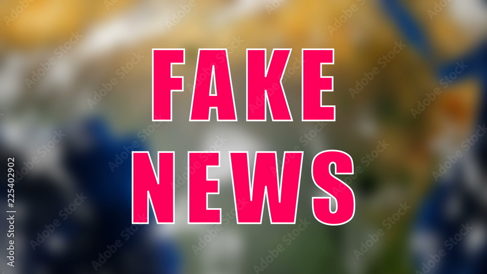 Letters of Fake news text on background with rotating earth, 3d ...