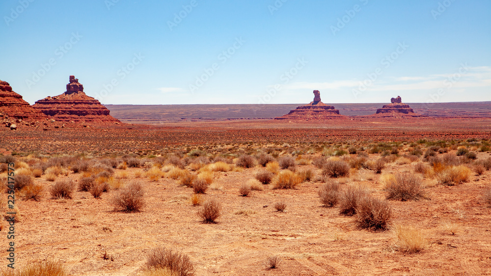 Iconic Southwest US desert brown sandstone monument in the former Bears ...