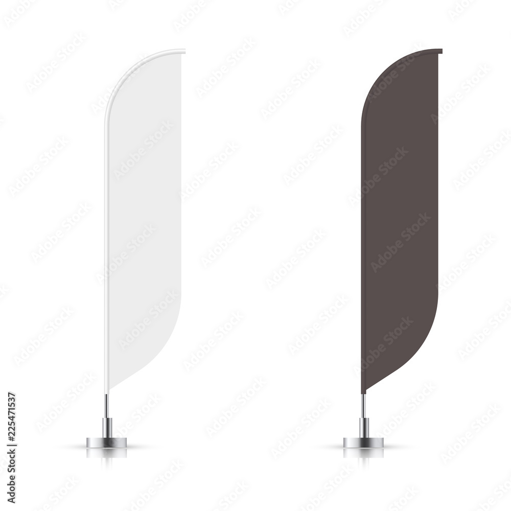 Vector set of different types banner flag Stock Vector | Adobe Stock