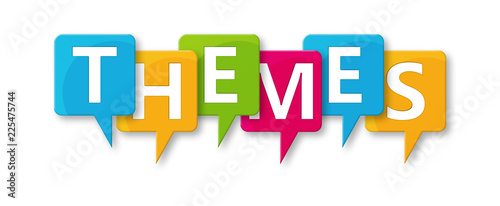 Themes - letters written in beautiful boxes on white background Stock ...