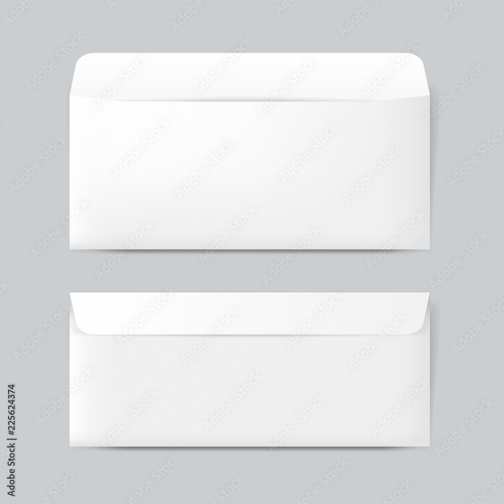 Plain paper envelope design mockup vector Stock Photo | Adobe Stock